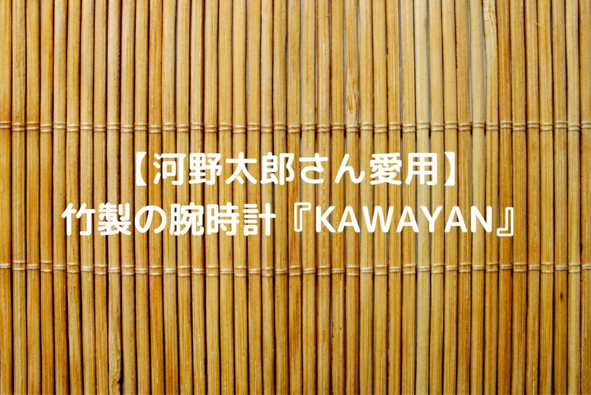 【河野太郎愛用】話題の腕時計『KAWAYAN』フィリピン製の竹腕時計 | マイホームと海外生活Blog